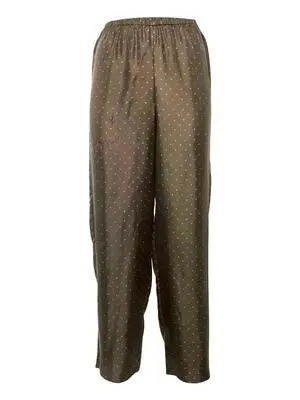 Theory Dot-print Wide-leg Trousers - Brown