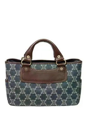 Celine Triomphe Denim Tote Bag - Blue