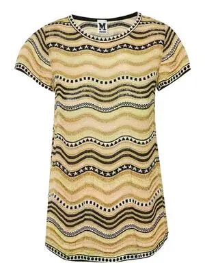Missoni Wavy-knit Metallic Top - Neutrals