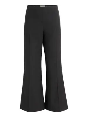 Khaite Walter Wool Bell-leg Pants - Black