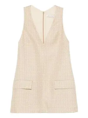 Camilla And Marc V-neck Sleeveless Dress With Back Zipper - Caram