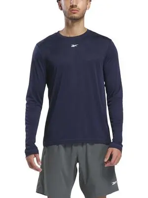REEBOK Long Sleeve Tech Training T-shirt - Vector Navy