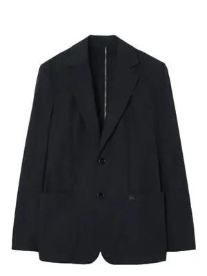 Burberry Technical Cotton Tailored Jacket - Navy