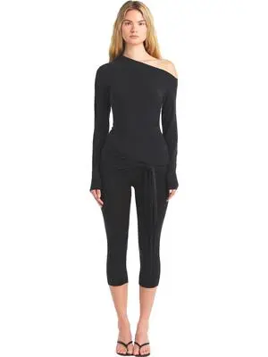 SKIMS Asymmetrical Top - Obsidian