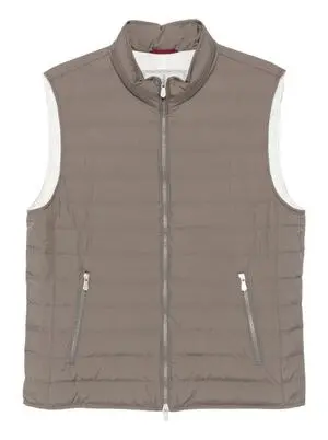 Brunello Cucinelli Padded Zip-up Vest - Grey