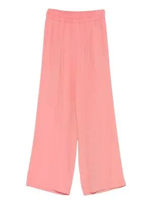 CARLA G. Elasticated Waistband Wide-leg Trousers - Pink