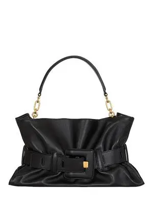 Balmain Medium Anthem Bag In Smooth Leather - Black