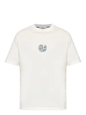 Stone Island T-shirt With Logo Cream