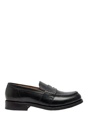 Grenson Nate Leather Penny Loafers - Black
