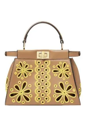 Fendi Peekaboo Mini Bag - Beige