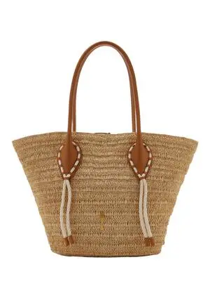 CHRISTIAN LOUBOUTIN Venus Large Raffia Basket Tote - Neutral