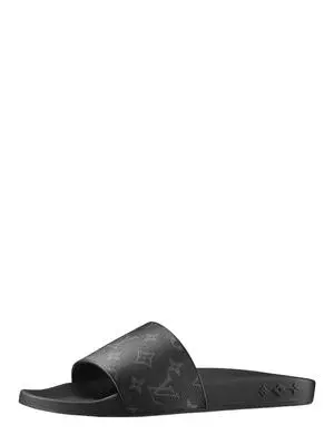 LOUIS VUITTON Waterfront Monogram Mules - Black/grey