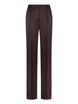 TOM FORD Silk Tailored Trousers - Brown