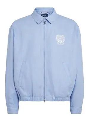 Polo Ralph Lauren X Wimbledon Linen Bayport Bomber Jacket - Blue
