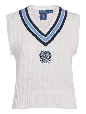 Polo Ralph Lauren Wimbledon Cable-knit Sweater Vest - Ivory