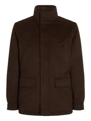 Zegna Cashmere High-neck Jacket - Black