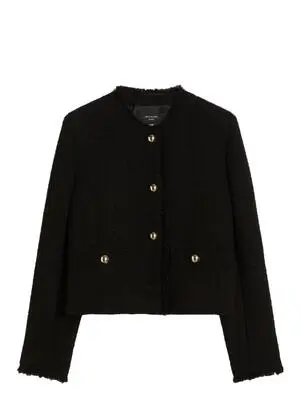 Max Mara Agami Cropped Jacket - Black