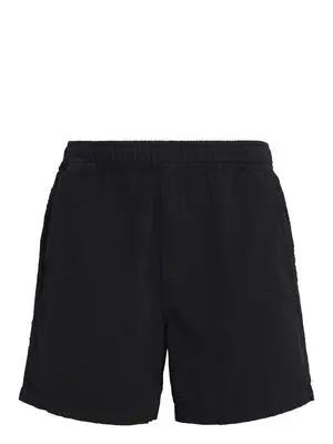 WAX LONDON Cotton Seersucker Shorts - Black
