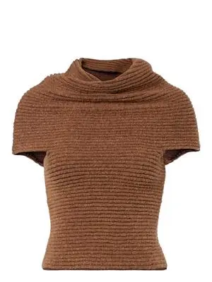 Magda Butrym Draped Knitted Top - Brown