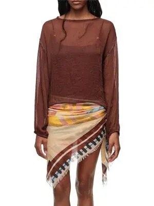 BIMBA Y LOLA Bimba Y Lola Boxy Sweater With Metallic Bead Embellishment