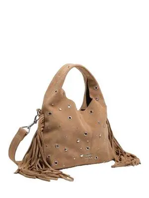 BIMBA Y LOLA Small Paper Suede Handbag
