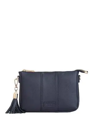 POM POM LONDON City Slim Crossbody Bag - Navy