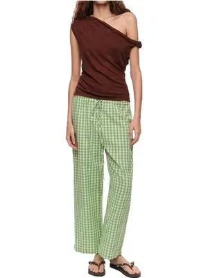 BIMBA Y LOLA Bimba Y Lola Checked Corset-Waist Trousers