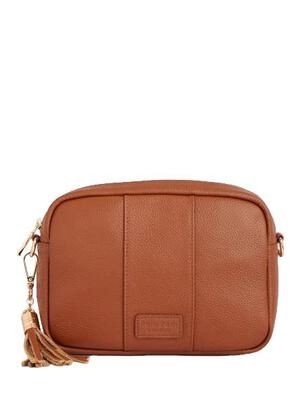 POM POM LONDON Pom Pom London City Duo Crossbody Bag Chestnut