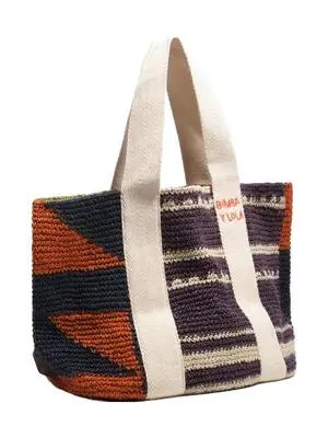 BIMBA Y LOLA Maxi Jute Shopper Bag With Woven Design