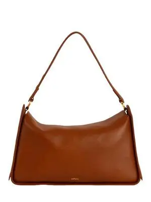 ESTHERA 10am Maxi Leather Shoulder Bag - Caramel