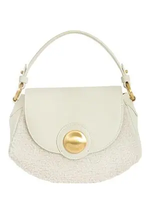 ESTHERA 7pm Faux Fur Shoulder Bag - Sand