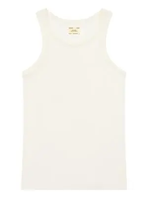 CALIFORNIA INCLINE Ribbed High Neck Tank - Salt