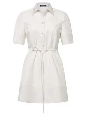 Bcbgmaxazria White Short Sleeve Dress - Snow White