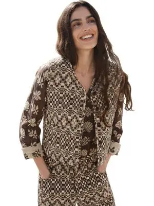 Ace & Jig Reversible Quilted V-neck Vest - Yesterday