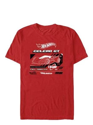 HOT WHEELS High Performance Celero Gt Short Sleeve Graphic T-shirt Red
