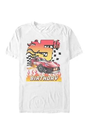 HOT WHEELS Gt Scorcher 5th Birthday Graphic T-shirt - White