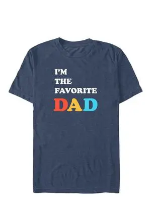 LOST GODS I'm The Favorite Dad Graphic T-shirt - Navy Blue Heather