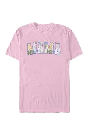 Disney Mama Collegiate Fabric Pattern Graphic T-shirt - Blossom