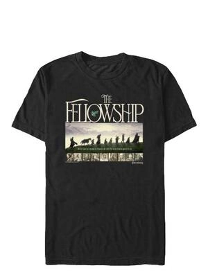 THE LORD OF THE RINGS The Fellowship Scene Short Sleeve Graphic T-shirt - Black