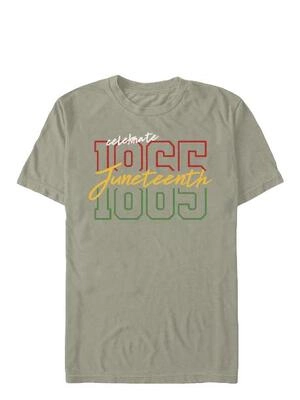 LOST GODS Celebrate Juneteenth 1865 Short Sleeve Graphic T-shirt Sandstone