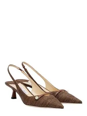 JIMMY CHOO Amita Slingback Pumps - Brown