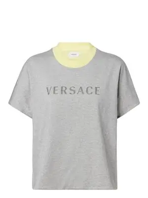 Versace Reversible Cotton Jersey T-shirt - Grey