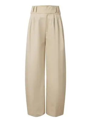 Altuzarra Altuzarra Wilson Cotton Wide-Leg Pants Beige
