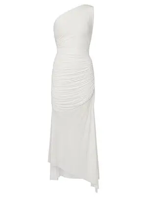 Alex Perry Gathered Jersey Cocktail Dress - White
