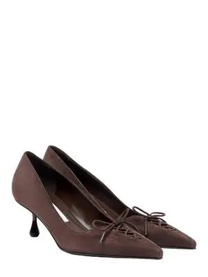JIMMY CHOO Jimmy Choo Scarlett Suede Pointed Toe Pumps Brown