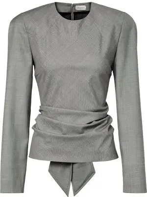 Magda Butrym Magda Butrym Draped Wool Blouse Grey