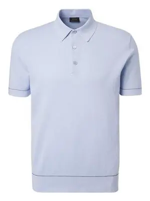 Brioni Cotton Piqué Polo Shirt - Blue