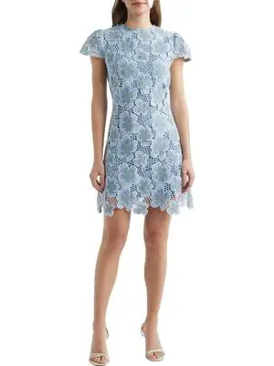 ZOE AND CLAIRE ZOE AND CLAIRE Floral Lace Cap Sleeve Dress