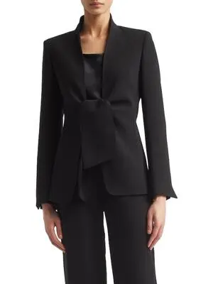 Max Mara Palo Tie Front Blazer - Black