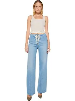 MOTHER MOTHER Snacks! The Laced Up Smoothie Jeans Light Blue